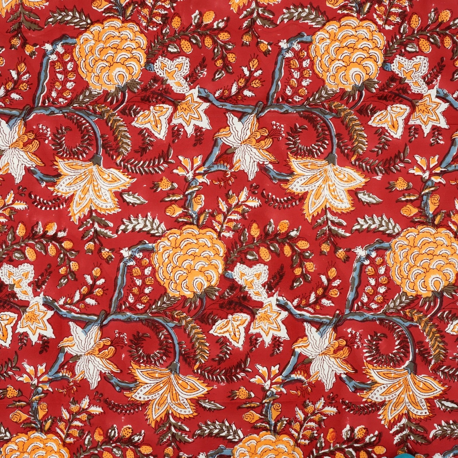 Block print cotton table cloth - 220 x 150 cms - The Nomads Tent